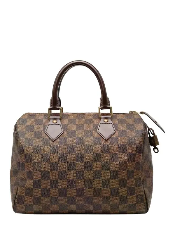 LOUIS VUITTON 2007 Damier Ebene Speedy 25 Boston Bag - Brown