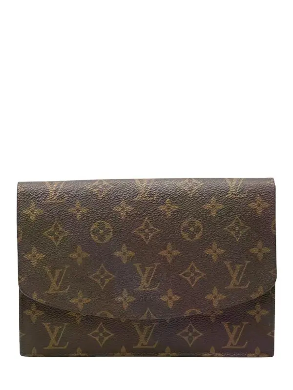 LOUIS VUITTON 1991 Monogram Pochette Rabat 23 Clutch - Brown