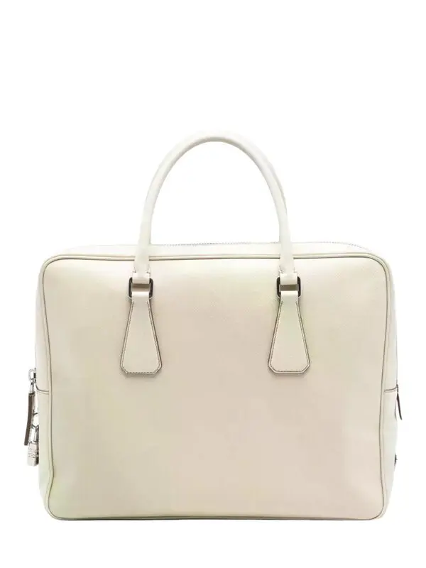 Prada Saffiano Business Bag - White