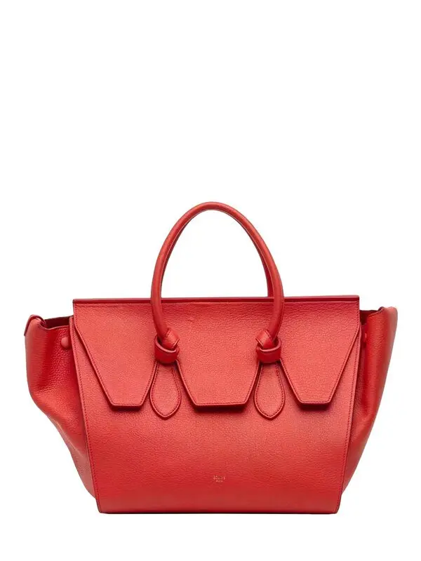 Celine 2014 Small Crisped Calfskin Tie Knot Handbag - Orange