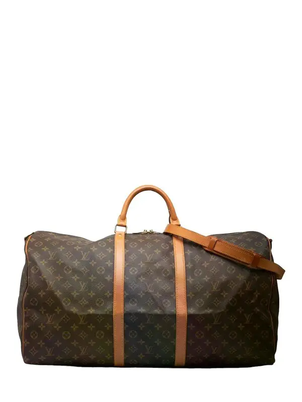 LOUIS VUITTON 1988 Monogram Keepall Bandouliere 60 Travel Bag - Brown