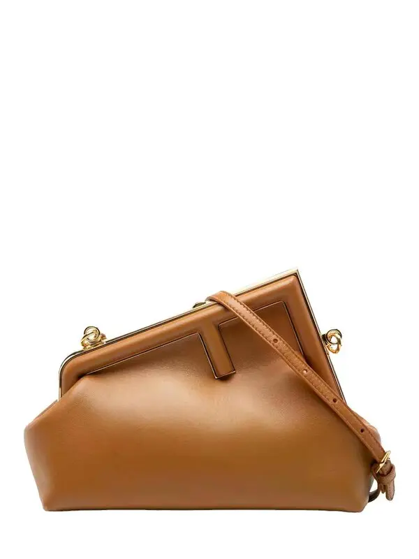 Fendi Small Nappa First Crossbody Bag - Brown