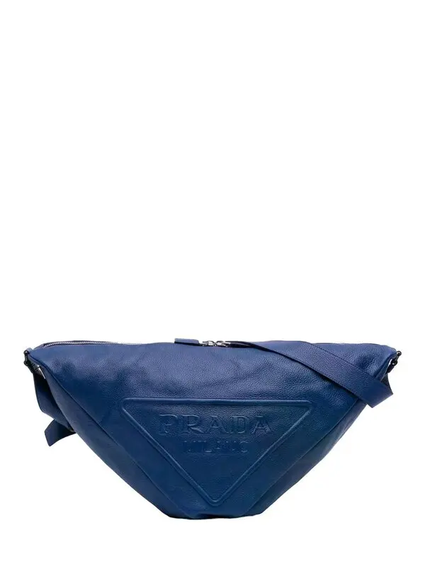 Prada Triangle Crossbody Bag - Blue