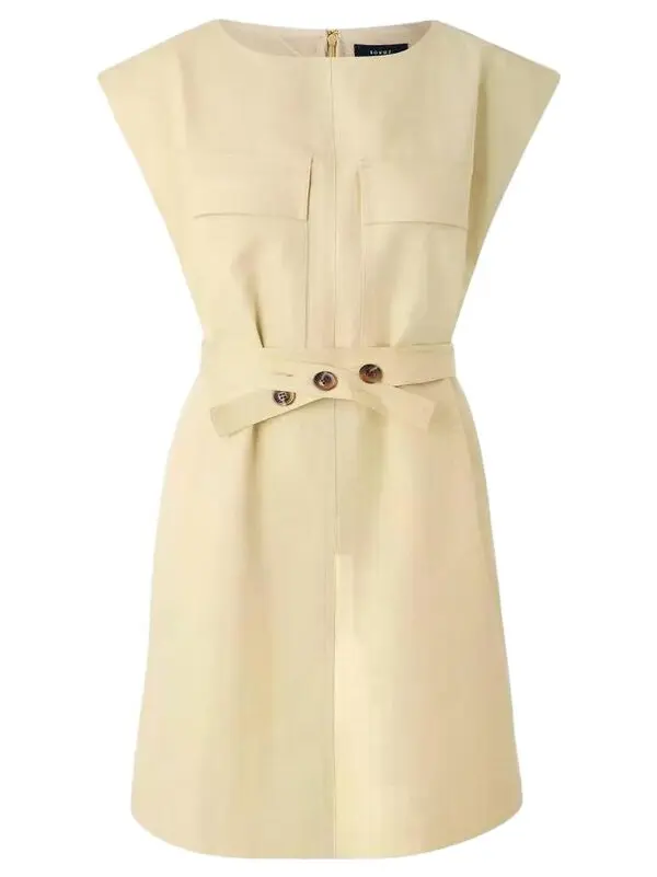 Soeur Imane Belted Dress - Neutrals