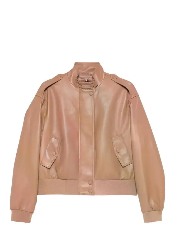 TWINSET Buttoned Bomber Jacket - Neutrals