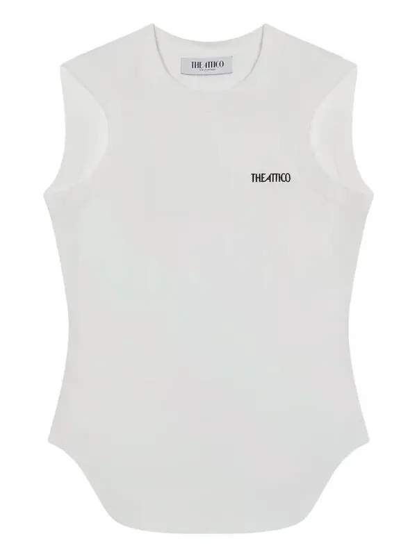 Attico Logo Detail Tank Top - White