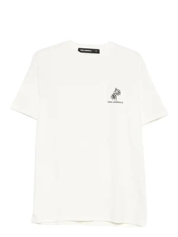 Karl Lagerfeld Palm-tree T-shirt - White