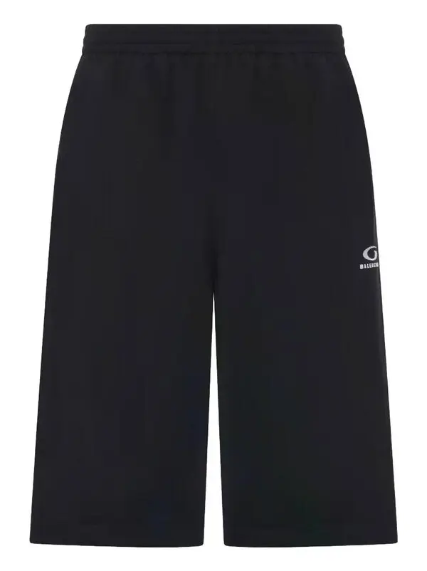 Balenciaga Logo Track Shorts - Black