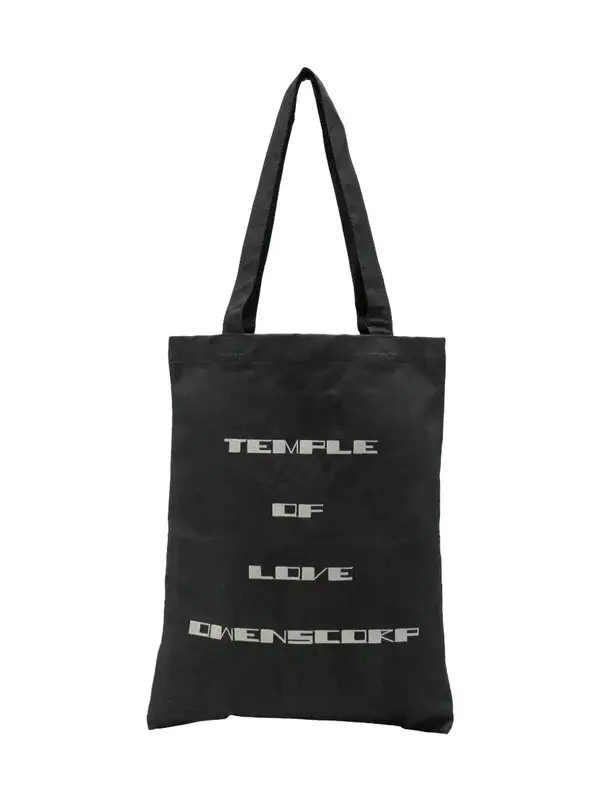 Rick Owens Graphic Print Shoulder Bag - Black