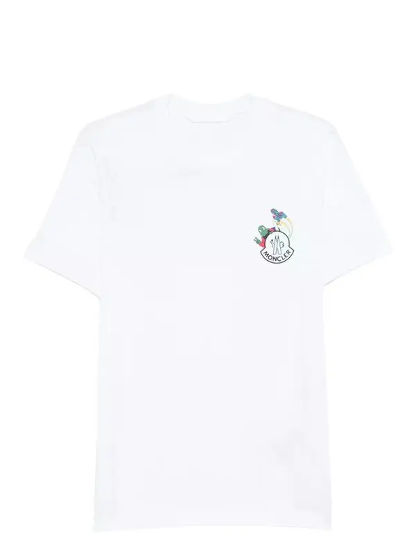 Moncler Cartoon Logo Graphic T-shirt - White