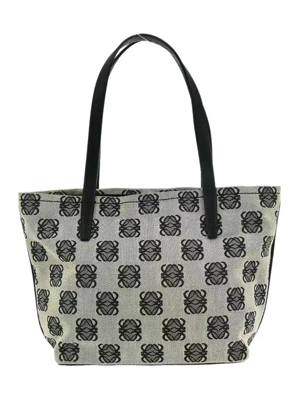 Loewe 2009 Patterned Canvas Tote Handbag - Neutrals