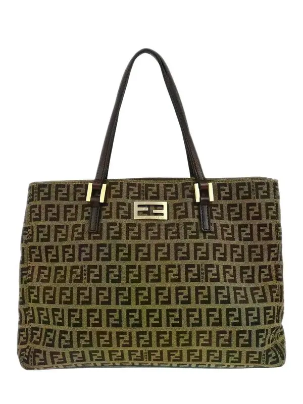 Fendi 2005 Zucchino Canvas Tote Handbag - Neutrals