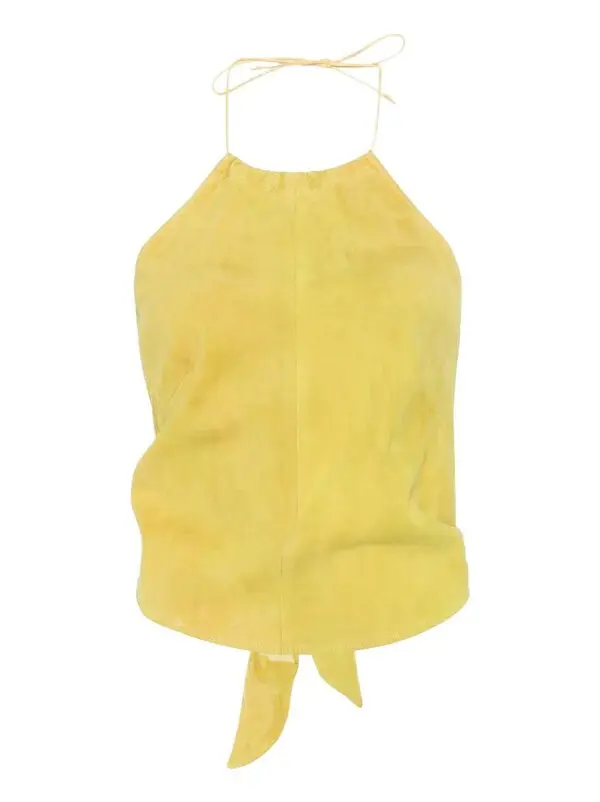 Stouls Rosie Tie-back Halter Top - Yellow