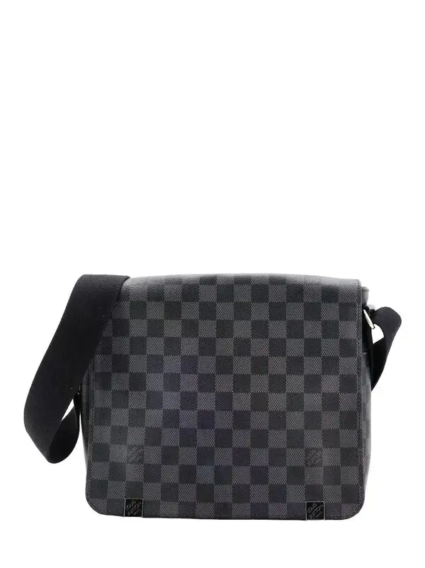 LOUIS VUITTON District Nm Messenger Bag Damier Graphite Pm - Black