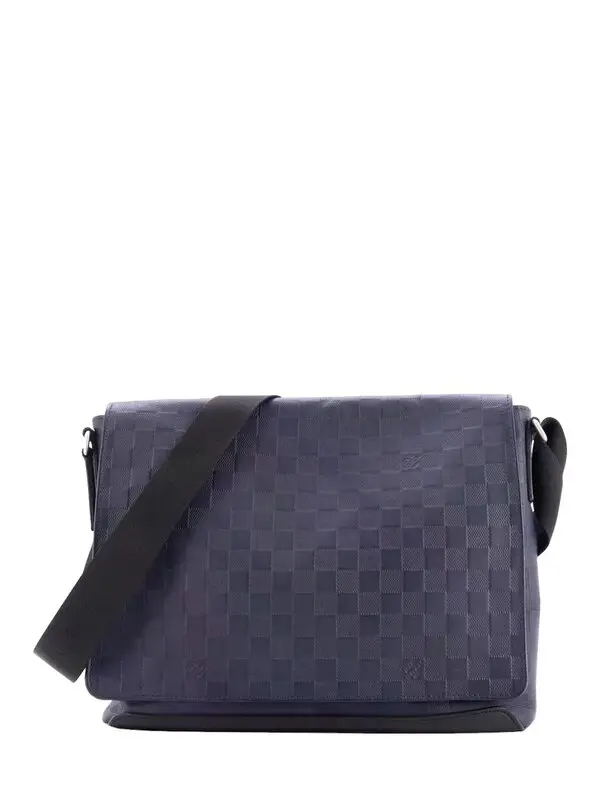 LOUIS VUITTON District Nm Mm Messenger Bag Damier Infini Leather - Blue