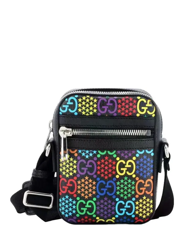 Gucci Psychedelic Print Gg Coated Canvas Mini Messenger Bag - Multicolour