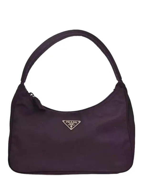 Prada 1990s Zip Handbag - Purple