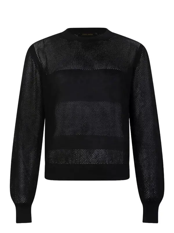 GRAN SASSO Open Knit Sweater - Black