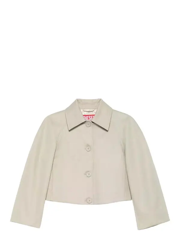 DIESEL Button Cropped Jacket - Neutrals