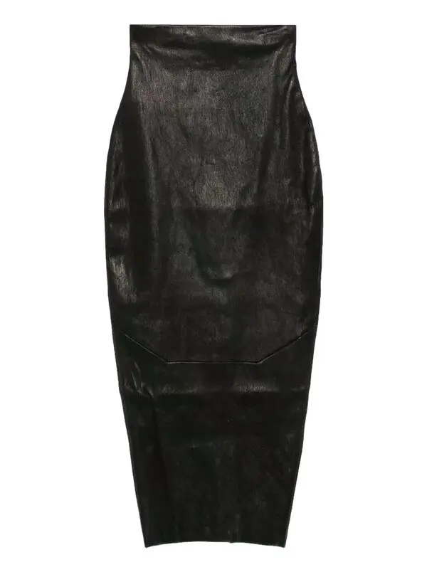 Rick Owens Panelled Midi Skirt - Black