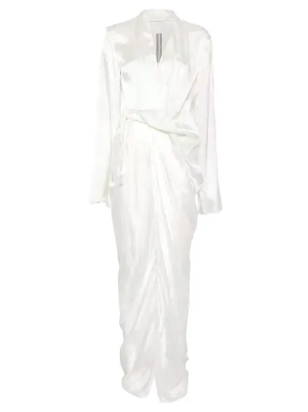 Rick Owens Wrap Asymmetric Dress - White