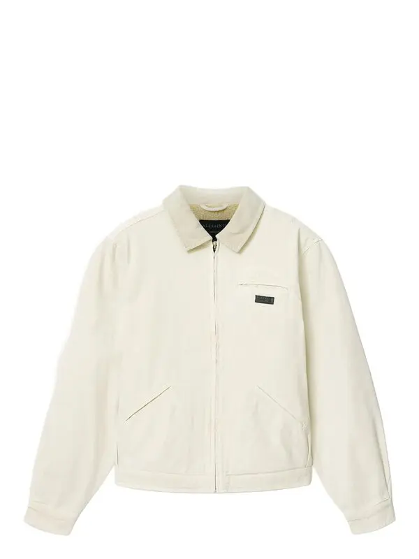 ALLSAINTS Korey Borg Lined Jacket - Pebble White