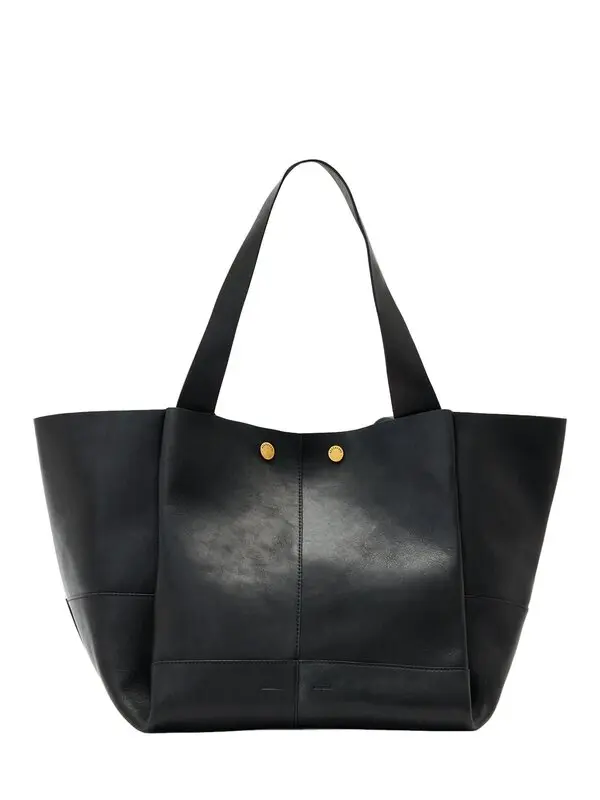 ALLSAINTS Rosalie Large Leather Tote Bag - Black