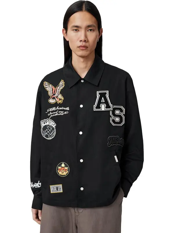 ALLSAINTS Soundman Patch Coach Jacket - Black