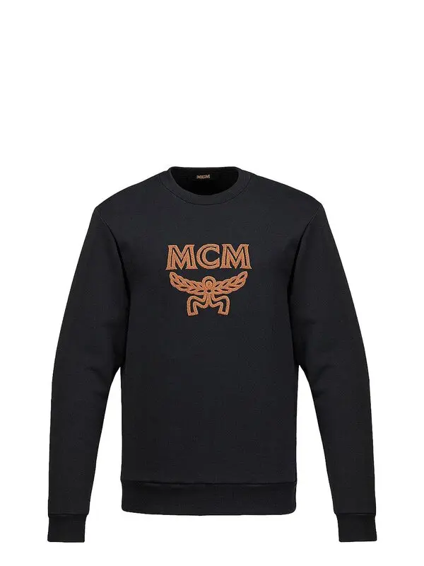 Mcm Classic Logo Crewneck Sweatshirt - Black Beauty