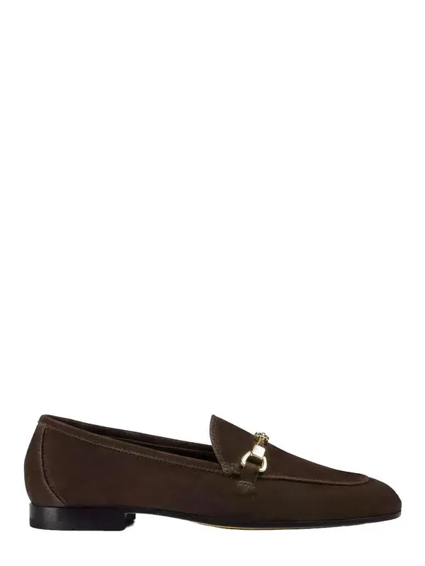 DOUCAL'S Metal-detail Suede Loafers - Brown