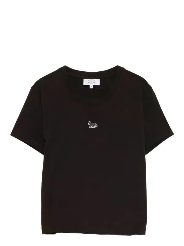 Maison Kitsuné Logo-patch T-shirt - Brown