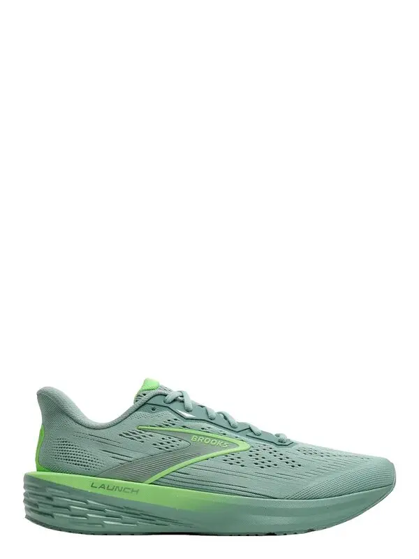 Brooks Launch Athletic Sneakers - Grey Mist/green