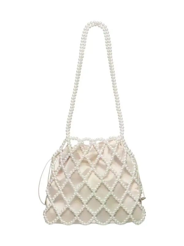 0711 TBILISI Belle Beaded Shoulder Bag - Neutrals