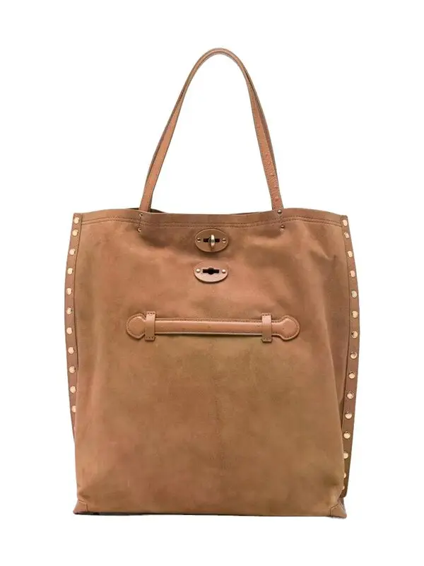 ZANELLATO A'spasso Studded Tote Bag - Brown