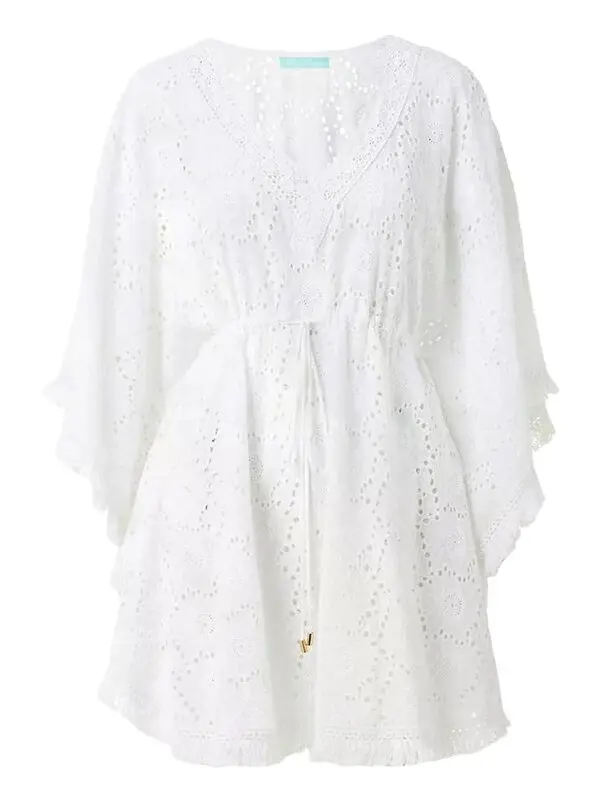 Melissa Odabash Ivy Broderie-anglaise Kaftan - White
