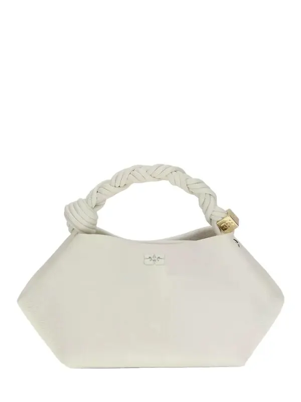 GANNI Small Grained Tote Bag - White
