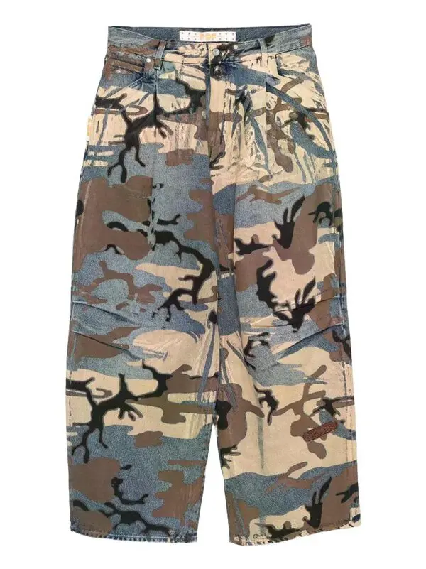 PDF Camouflage-pattern Jeans - Blue