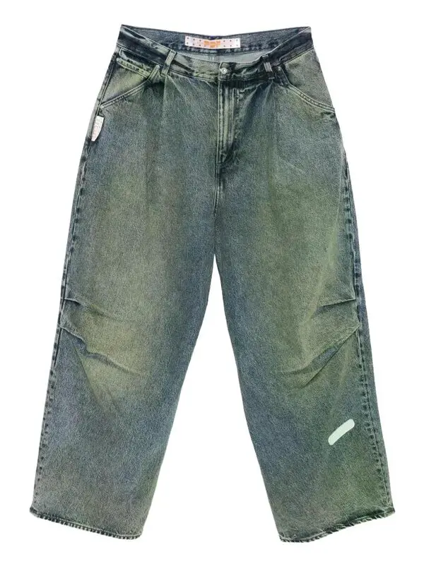 PDF Front-pleat Jeans - Blue