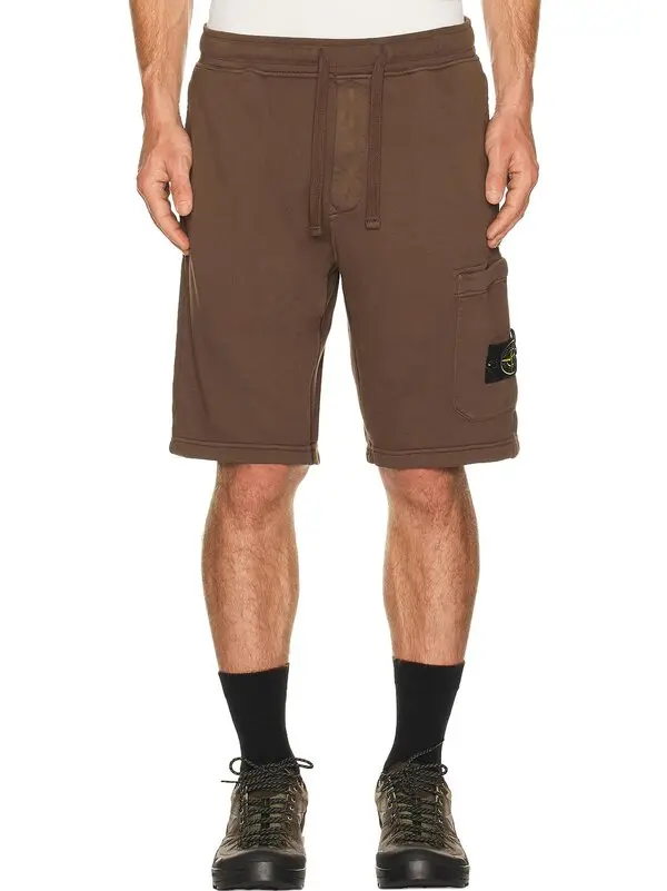 Stone Island Garment Dyed Shorts - Umber