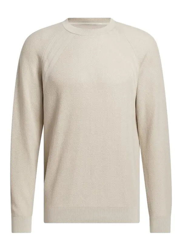 Adidas Ultimate365 Tour Knit Crewneck Sweatshirt - Beige