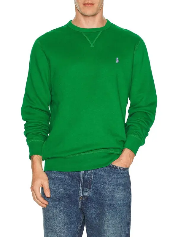 Polo Ralph Lauren Long Sleeve Rl Fleece Crewneck Sweatshirt - Cruise Green