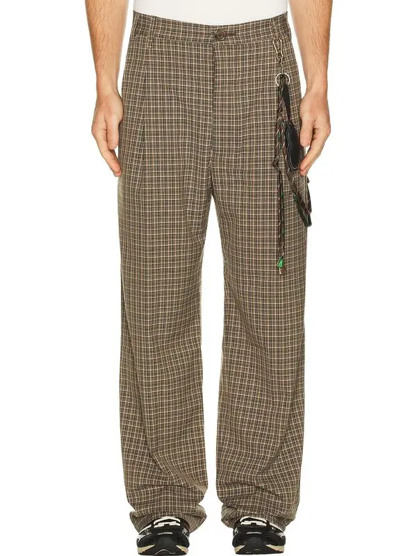 SONG FOR THE MUTE Loose Pleated Pant - Brown