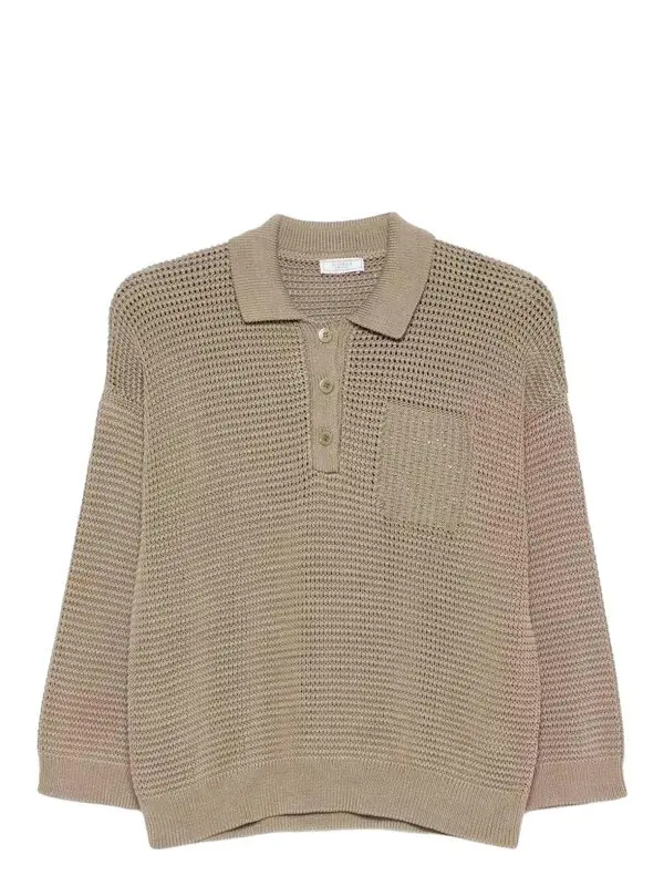 Peserico Buttoned Polo Shirt - Neutrals