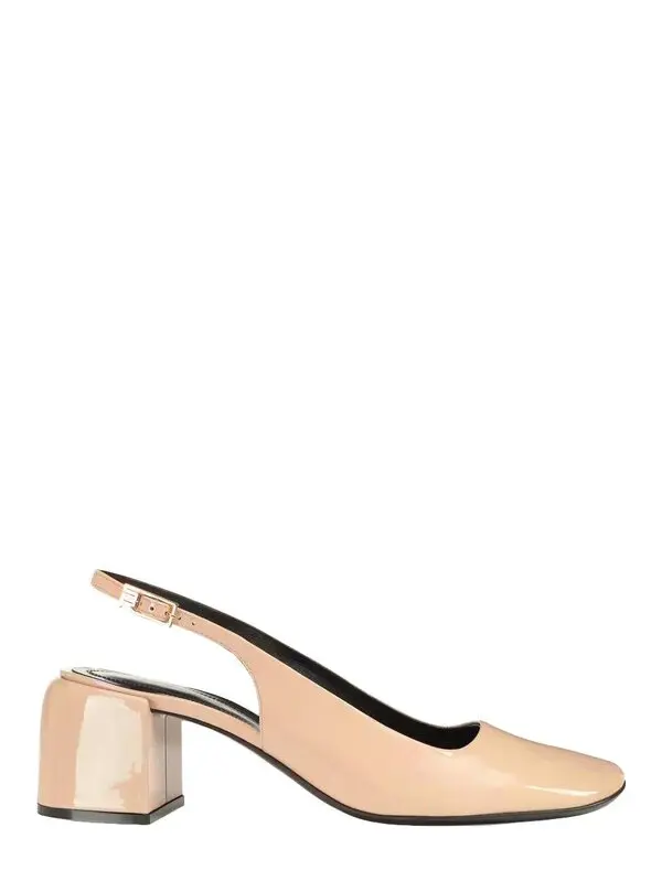 SERGIO ROSSI Square-toe Slingback Pumps - Neutrals