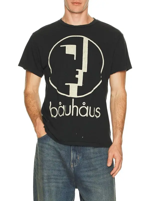 MadeWorn Bauhaus 90's Crew Tee In Black - Coal