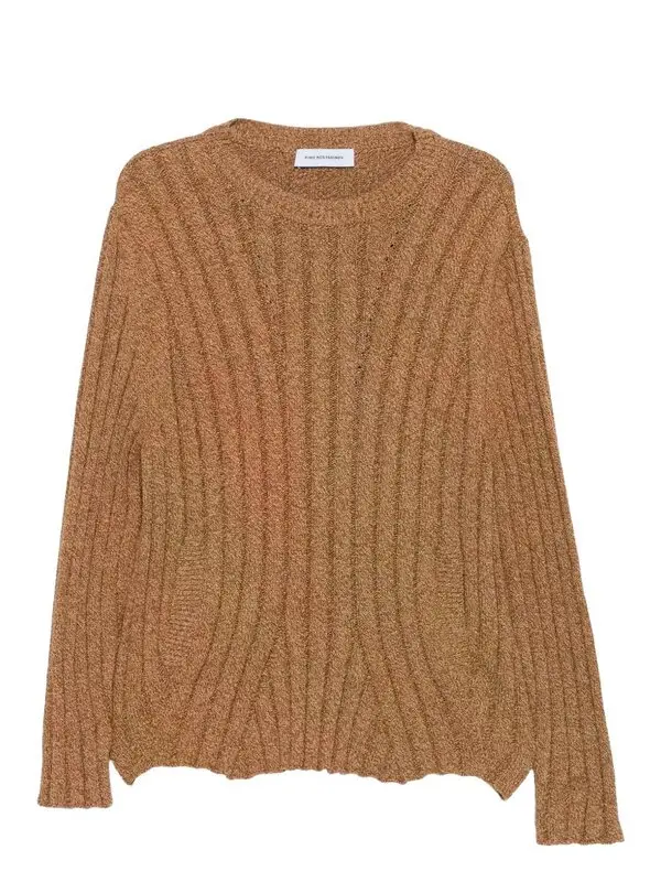 KIKO KOSTADINOV Ribbed Crew-neck Sweater - Brown