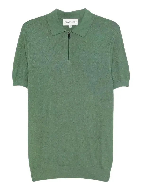 Eric Bompard Zipped Polo Shirt - Green
