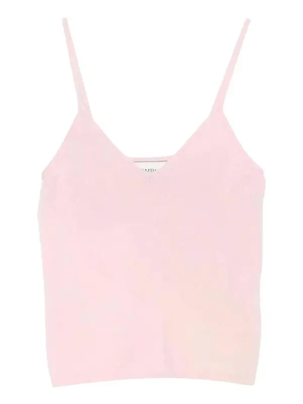 Eric Bompard Strappy V-neck Tank Top - Pink