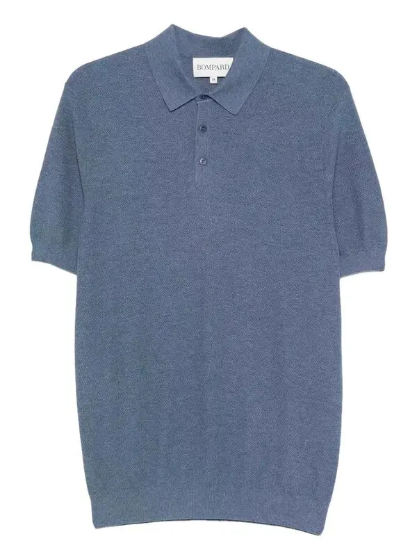 Eric Bompard Piqué-knit Polo Shirt - Blue