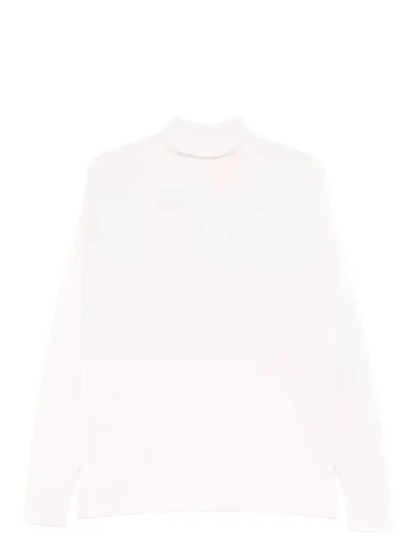 Eric Bompard Ample Turtleneck Sweater With Side Slits - Pink